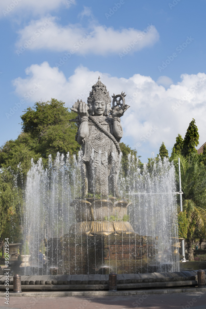 Catur Muka (four faces) landmark of Denpasar city which is an image of ...