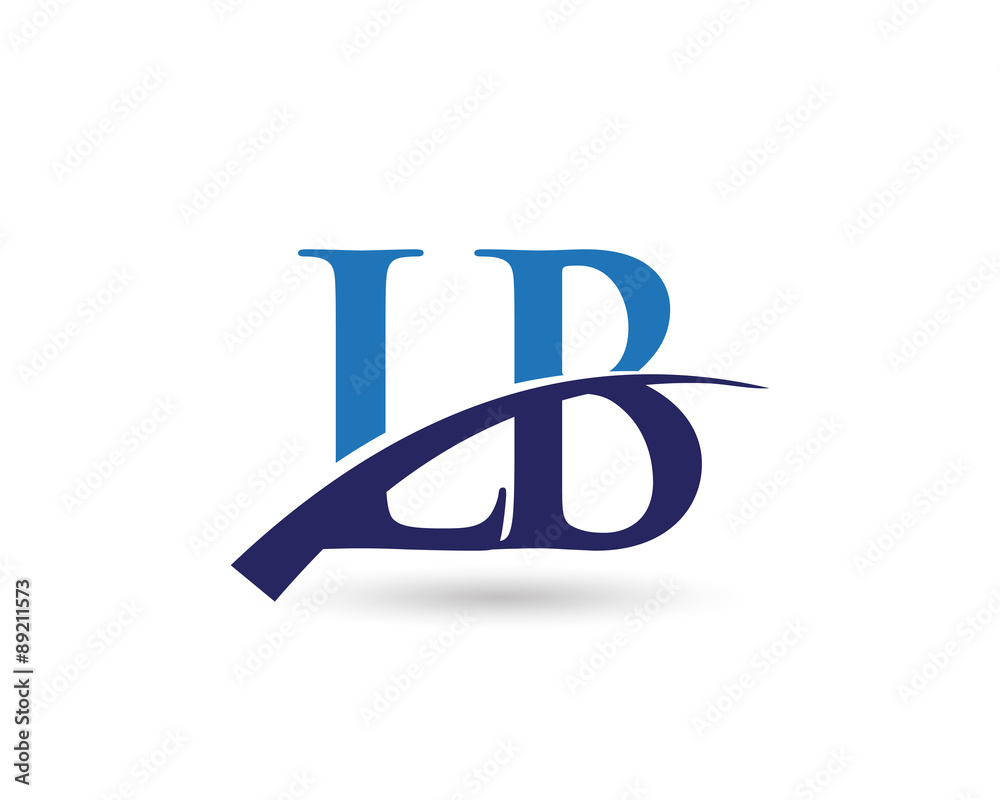 LB Logo Letter Swoosh Stock Vector | Adobe Stock