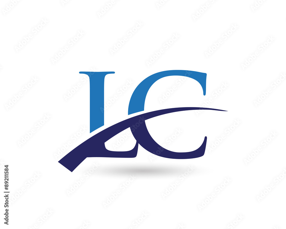 LC Logo Letter Swoosh Stock Vector | Adobe Stock