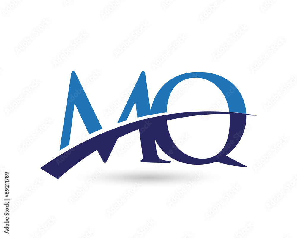 MQ Logo Letter Swoosh Stock Vector | Adobe Stock