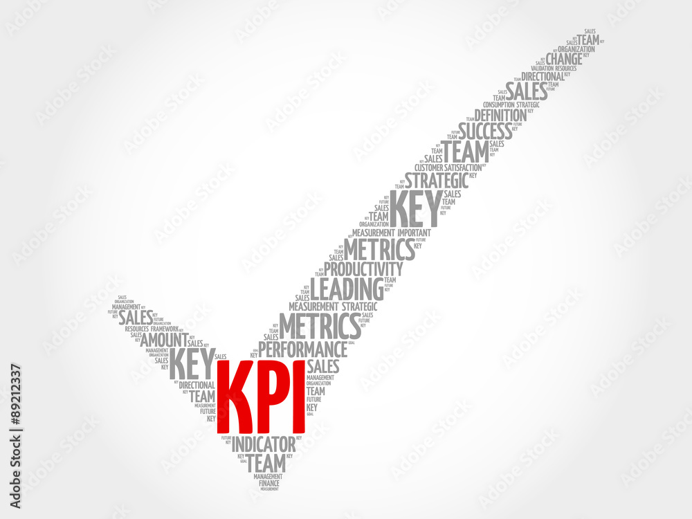 KPI - Key Performance Indicator check mark, vector business concept ...