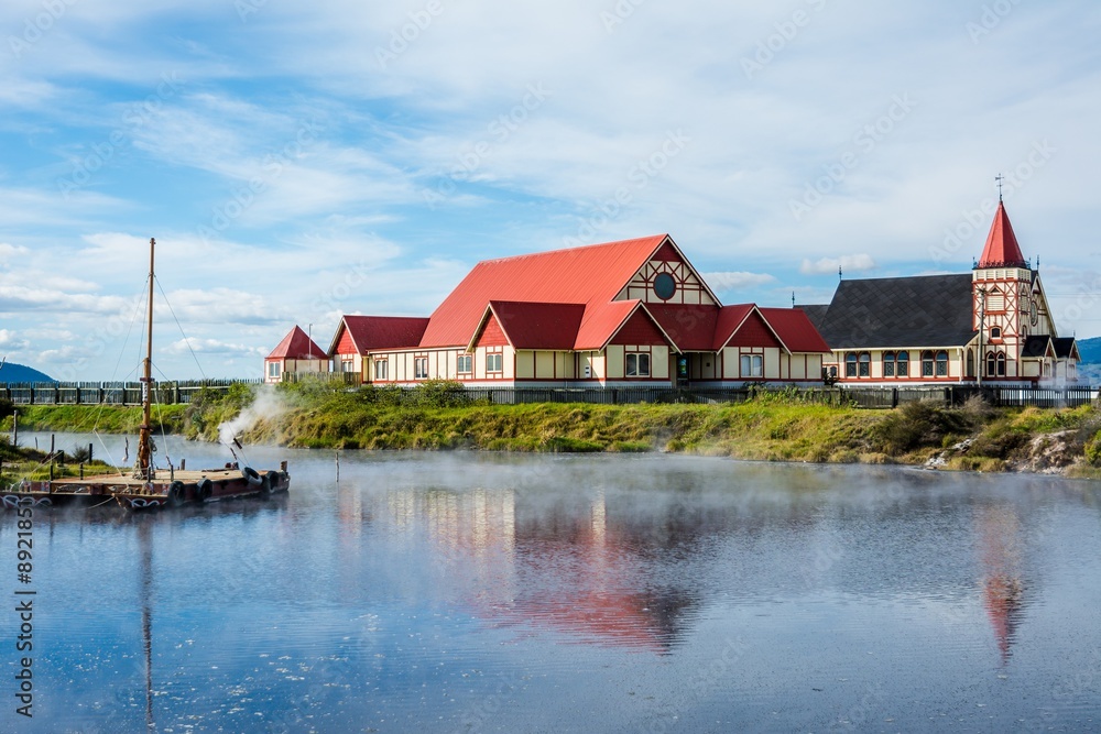 maori village on the southern island of new zealand Stock Photo | Adobe ...