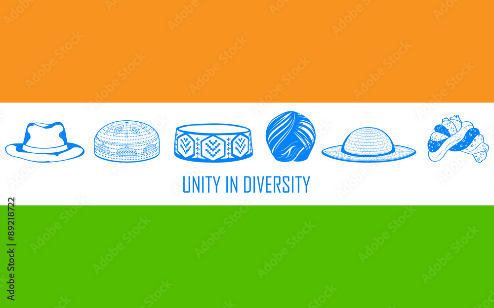 Unity in diversity of India Stock Vector | Adobe Stock
