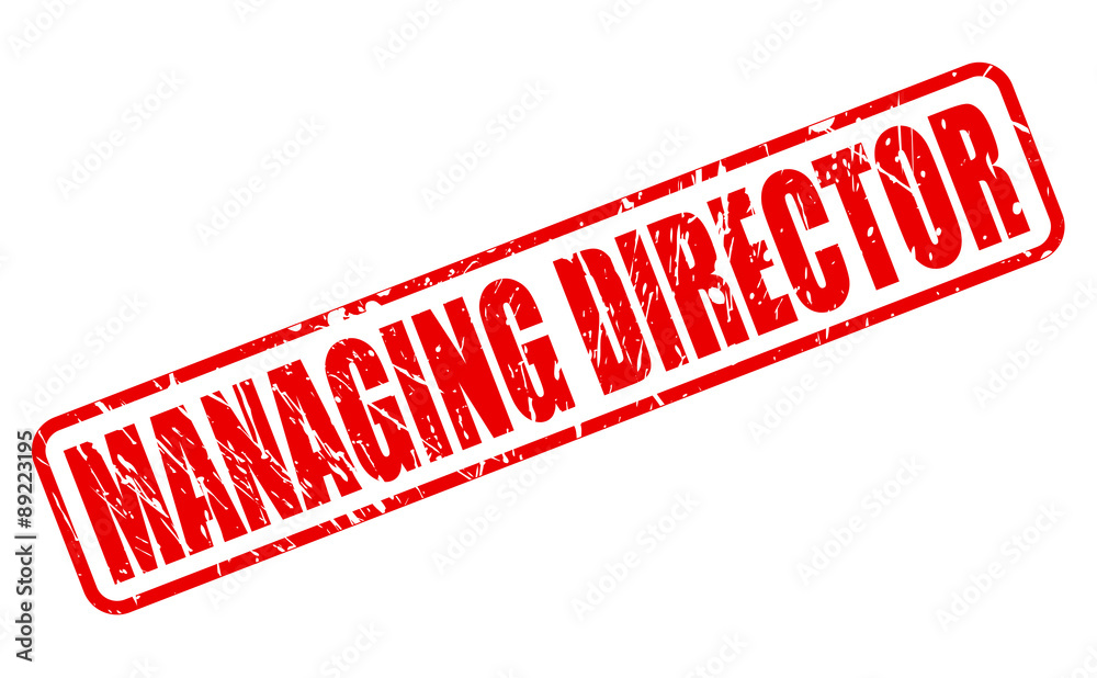MANAGING DIRECTOR red stamp Stock Vector | Adobe Stock