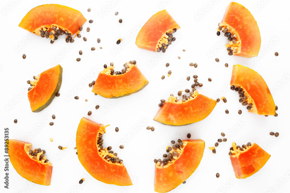 Papaya fruit background Stock Photo | Adobe Stock