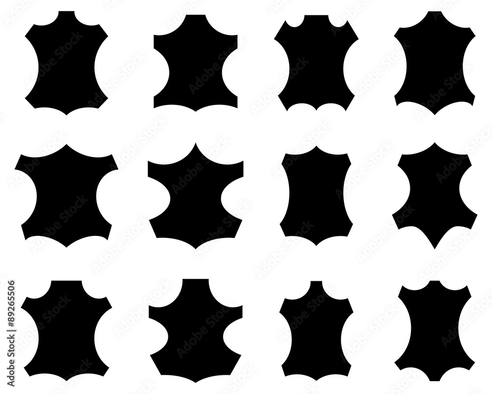 Leather sign in different shapes, vector Stock Vector | Adobe Stock