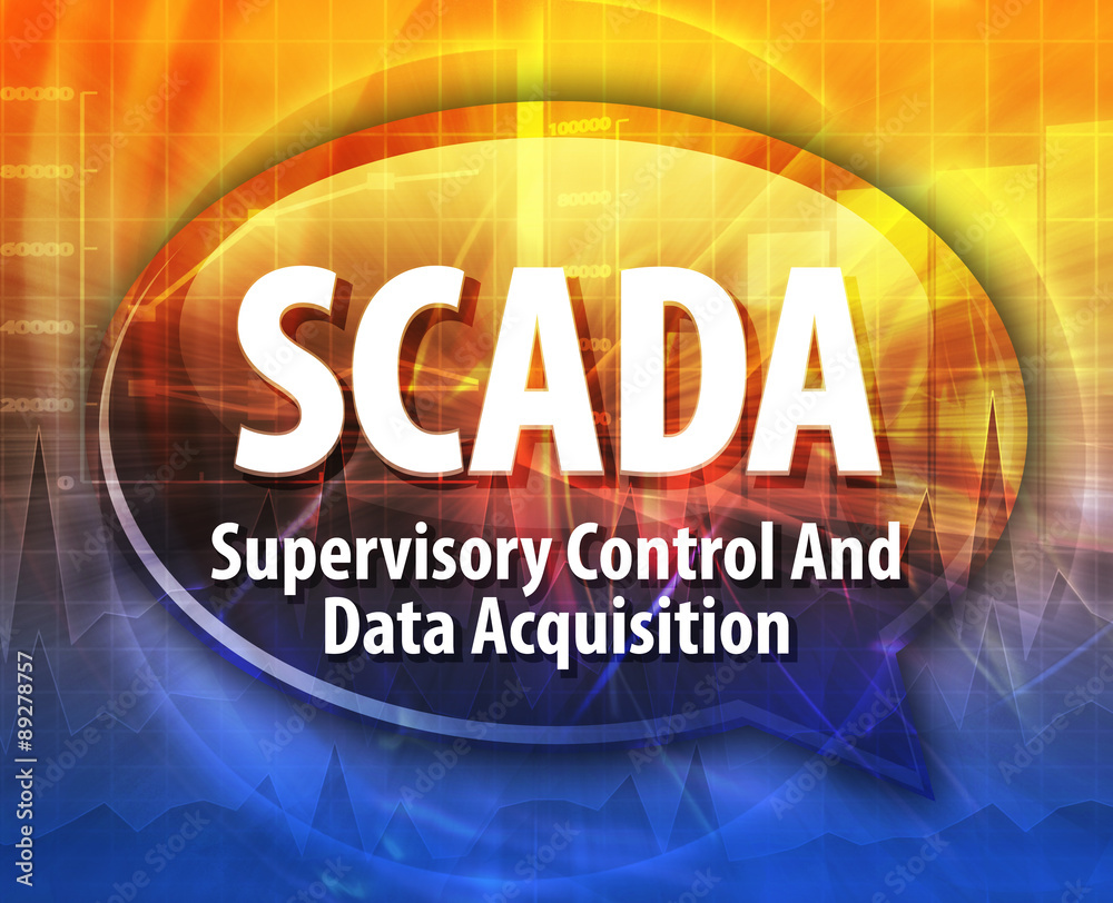 SCADA acronym definition speech bubble illustration Stock Illustration ...