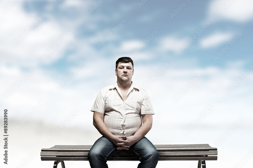 Fat man Stock Photo | Adobe Stock