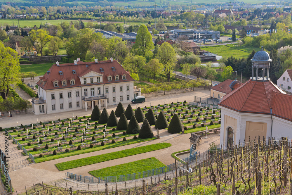 Weingut und Schloss Wackerbarth in Radebeul bei Dresden Stock Photo ...