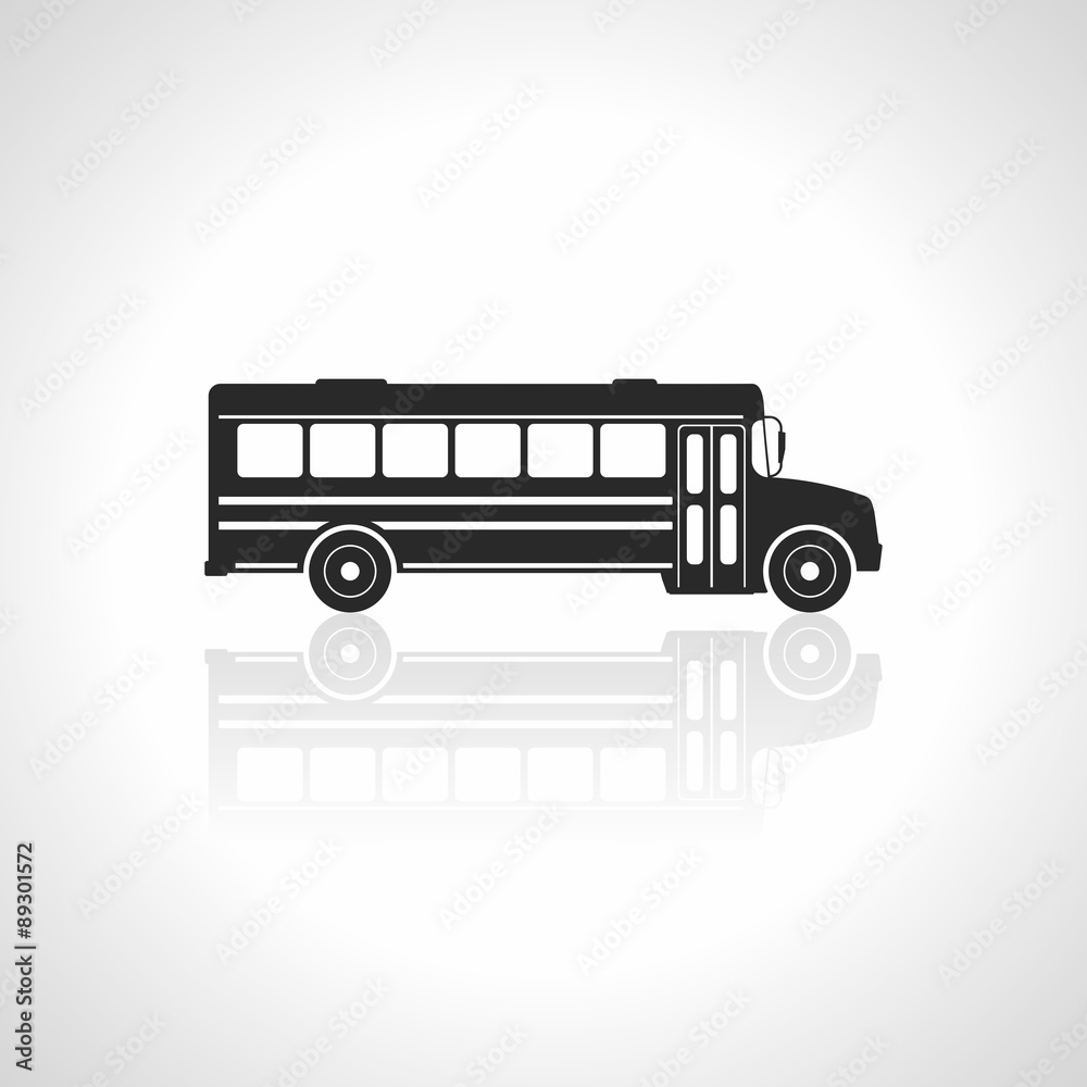 School bus icon. Illustration Vector. Stock Vector | Adobe Stock