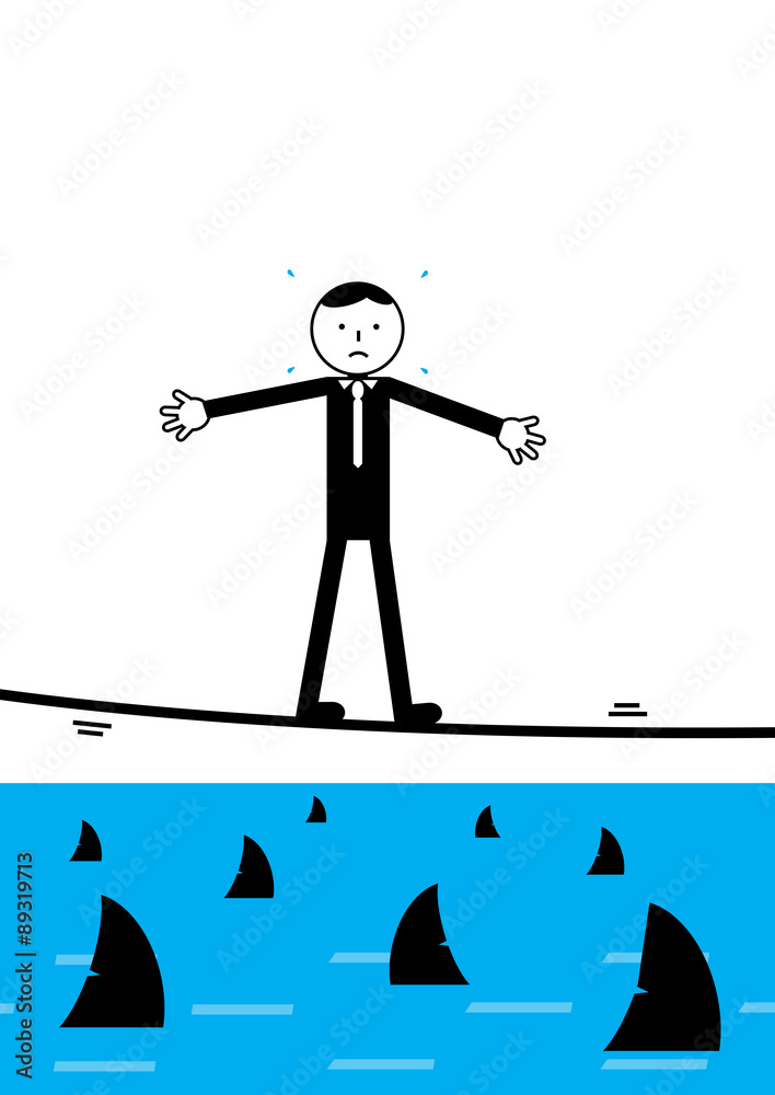 Shark Infested Water Stock Vector | Adobe Stock