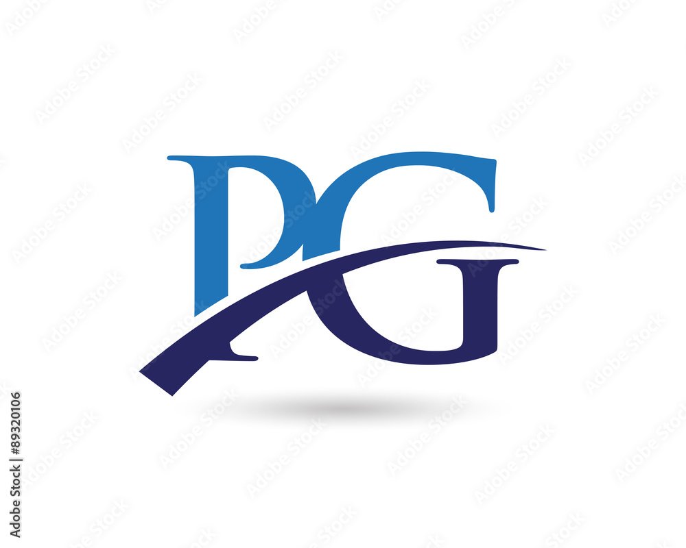 PG Logo Letter Swoosh Stock Vector | Adobe Stock