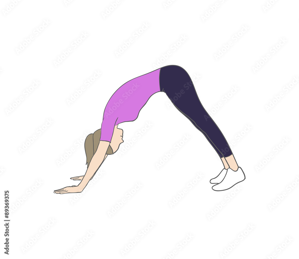 Dog pose Stock Illustration | Adobe Stock