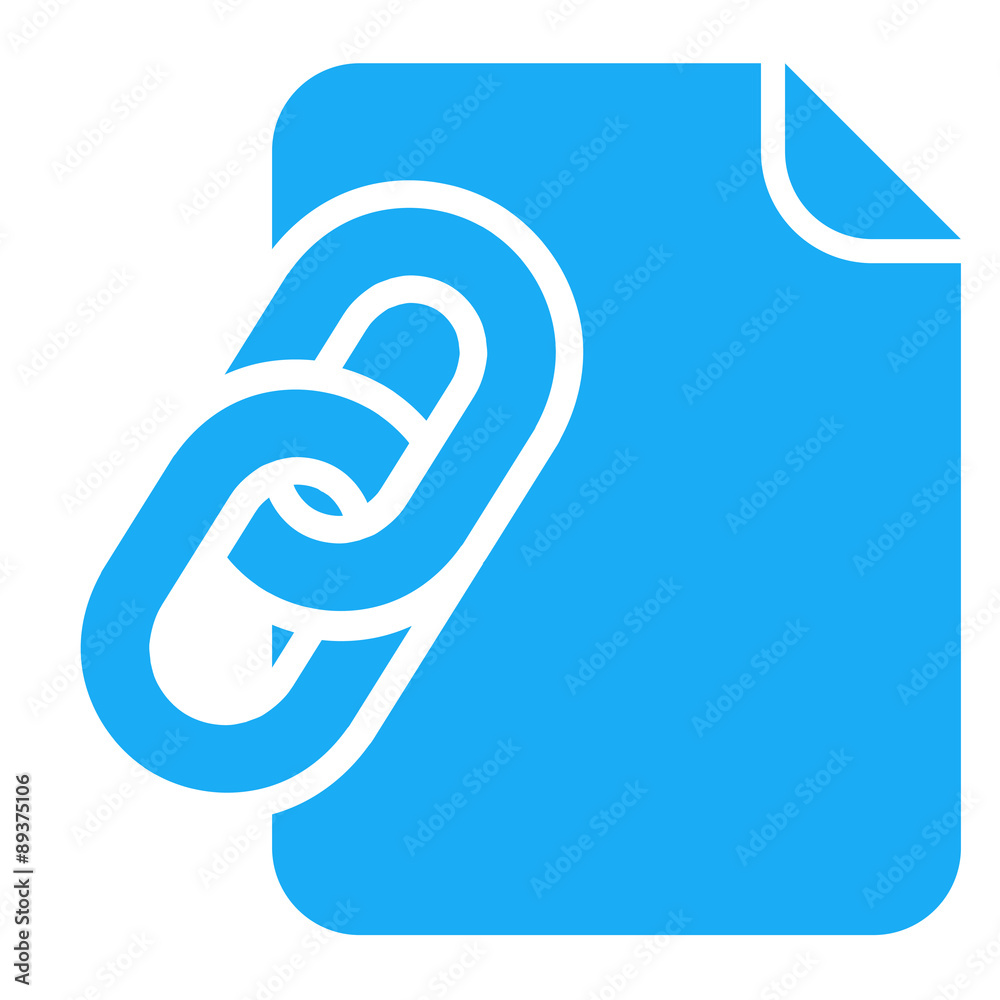 Icono documento simbolo enlace azul Stock Illustration | Adobe Stock