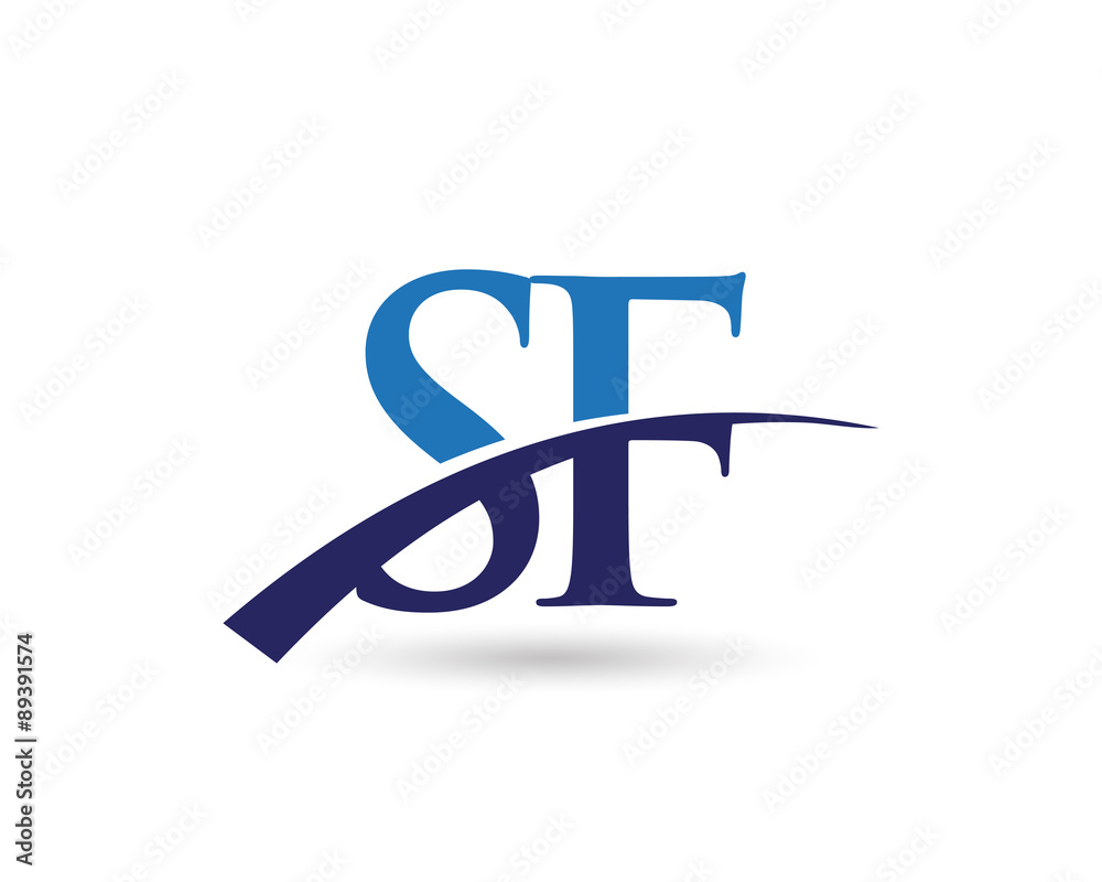 SF Logo Letter Swoosh Stock Vector | Adobe Stock
