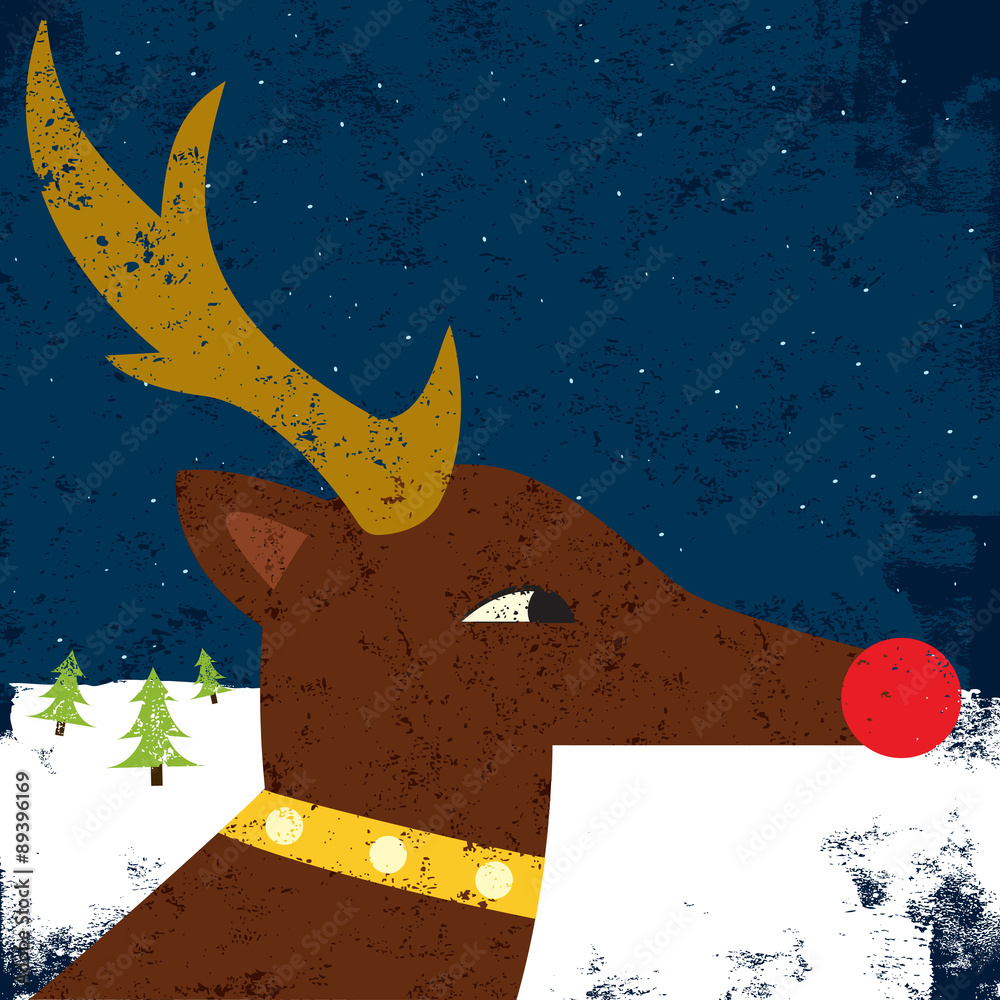 Rudolph Portrait Stock Vector | Adobe Stock