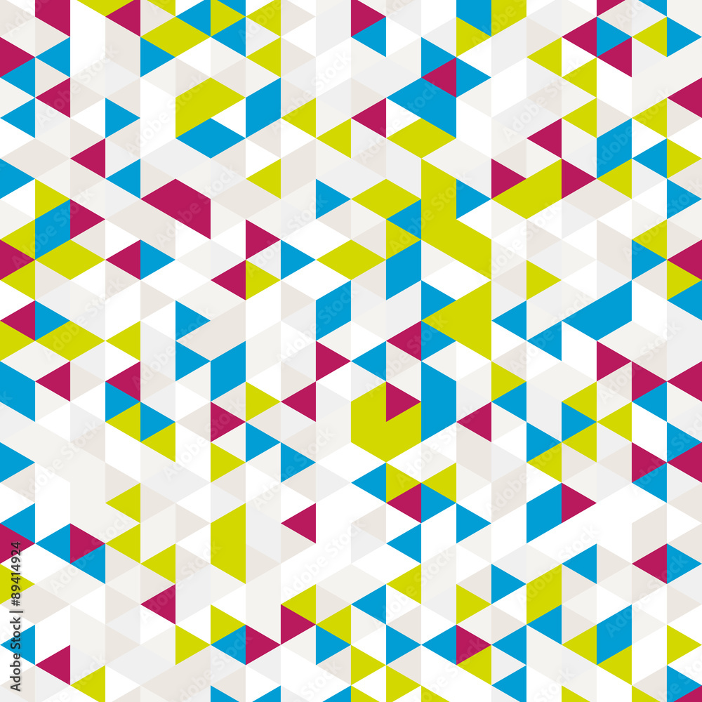Vector background of different color triangles wall mural wallpaper ...
