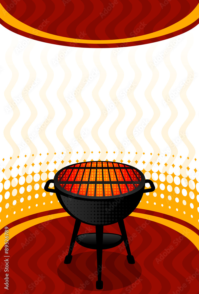 BBQ background with copy space. Stock Vector | Adobe Stock