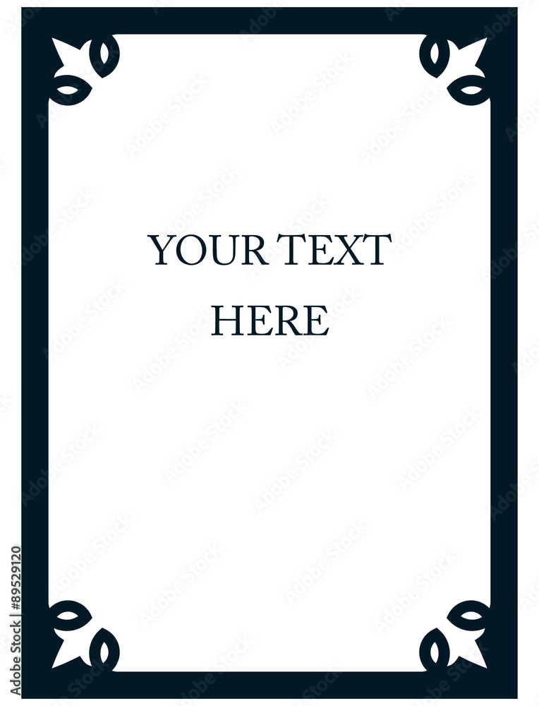 Simple vector line border frame isolated illustration Stock Vector ...