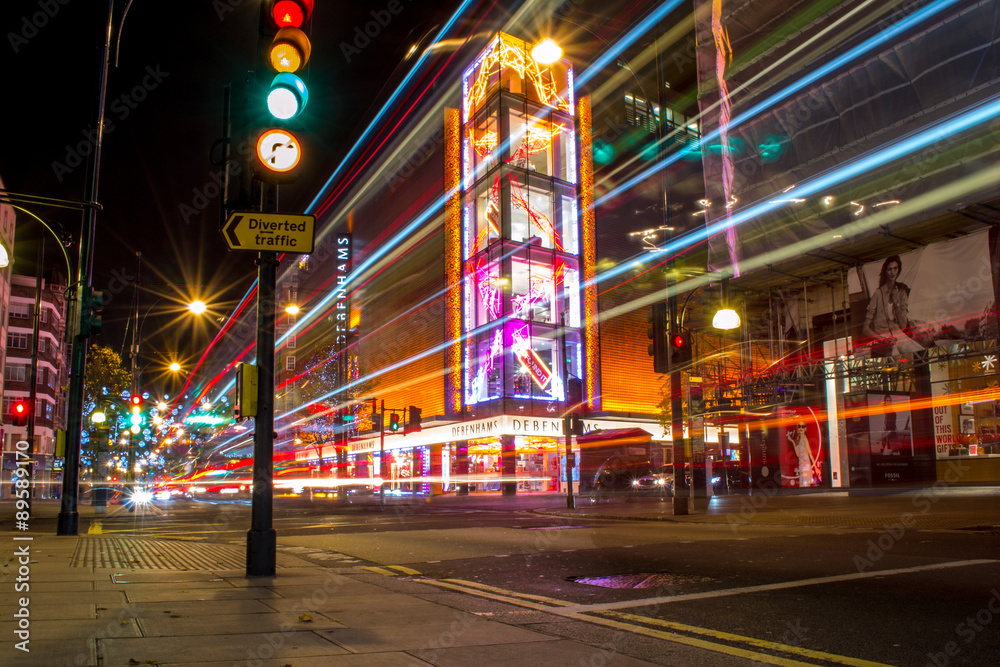 Traffic lights on Oxford Street Stock Photo | Adobe Stock
