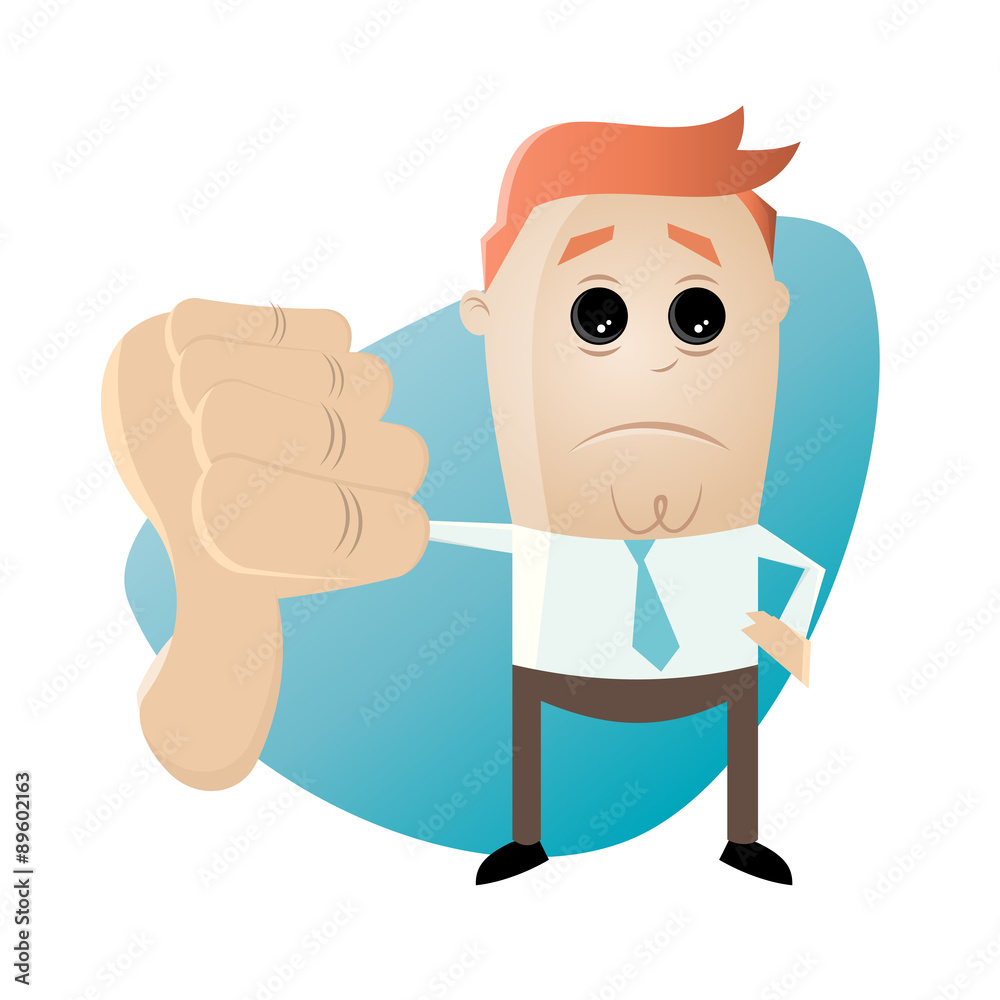 daumen runter business mann lustig Stock Vector | Adobe Stock