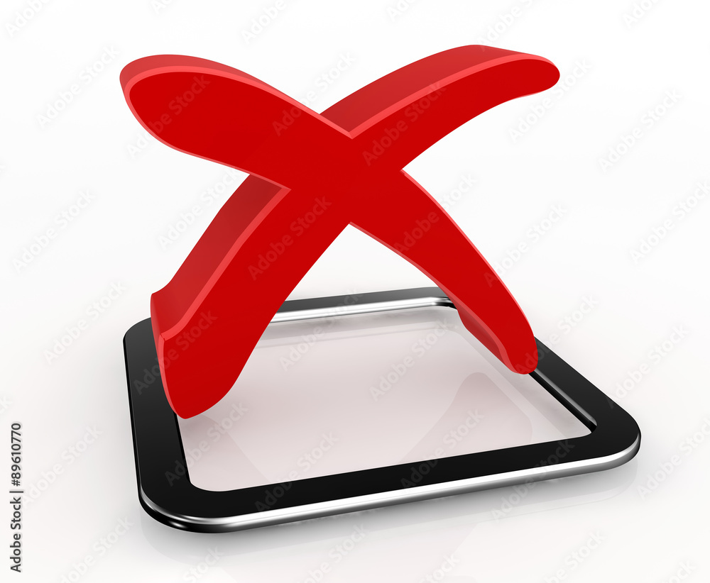 Red x mark. Stock Illustration | Adobe Stock