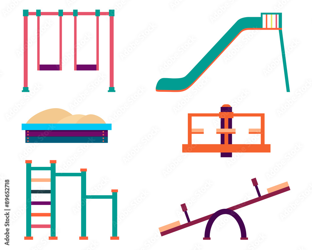 Playground icons set Stock Vector | Adobe Stock