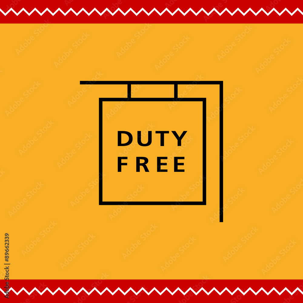 Duty free shop sign Stock Vector | Adobe Stock