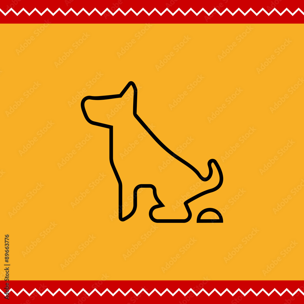 Pooping dog sign Stock Vector | Adobe Stock