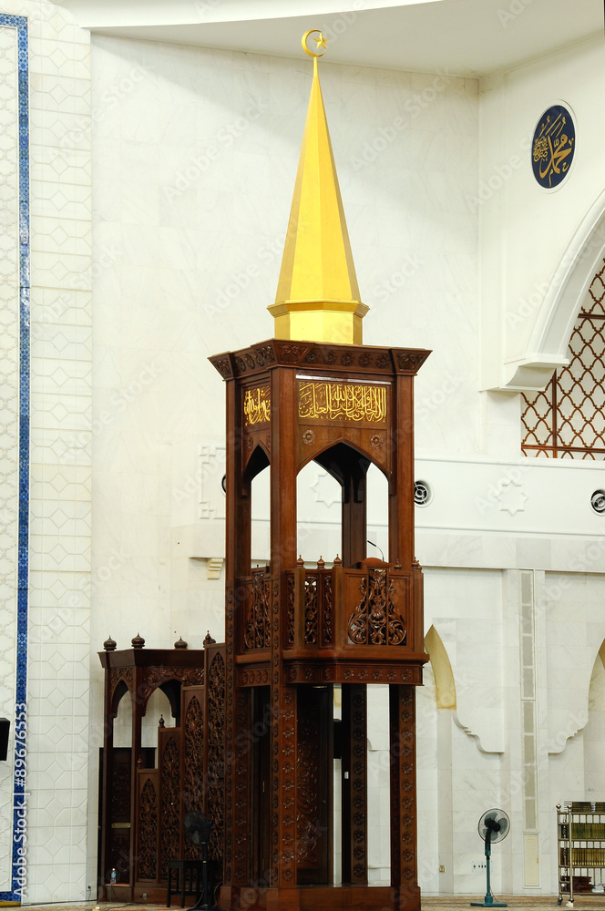 Mimbar of Federal Territory Mosque a.k.a Masjid Wilayah Persekutuan ...