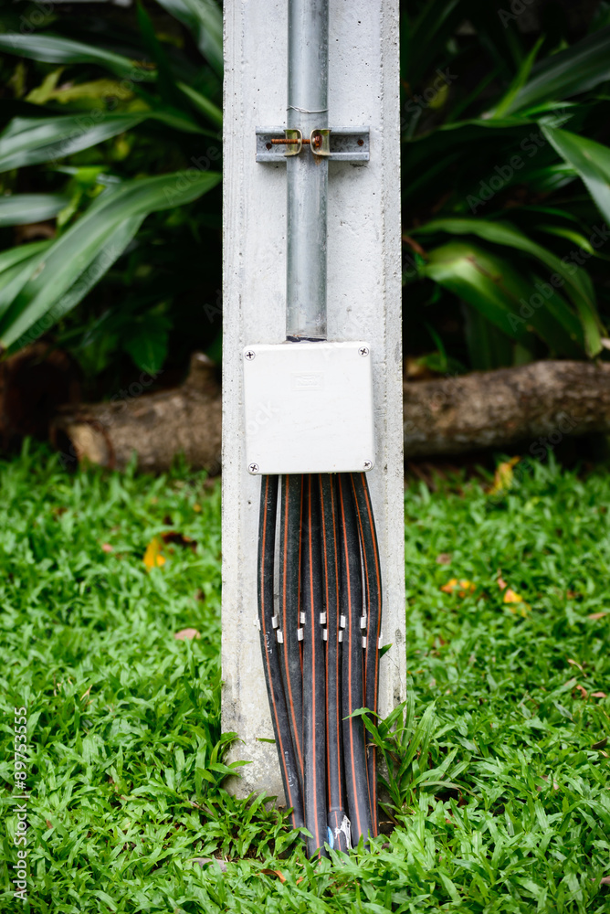 Installed electrical cable ground infrastructure. Stock Photo | Adobe Stock