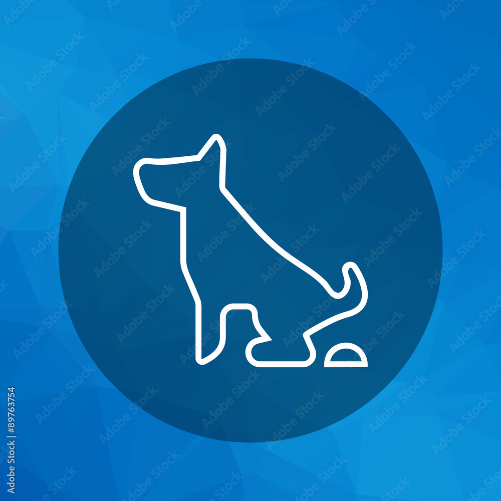 Pooping dog sign Stock Vector | Adobe Stock