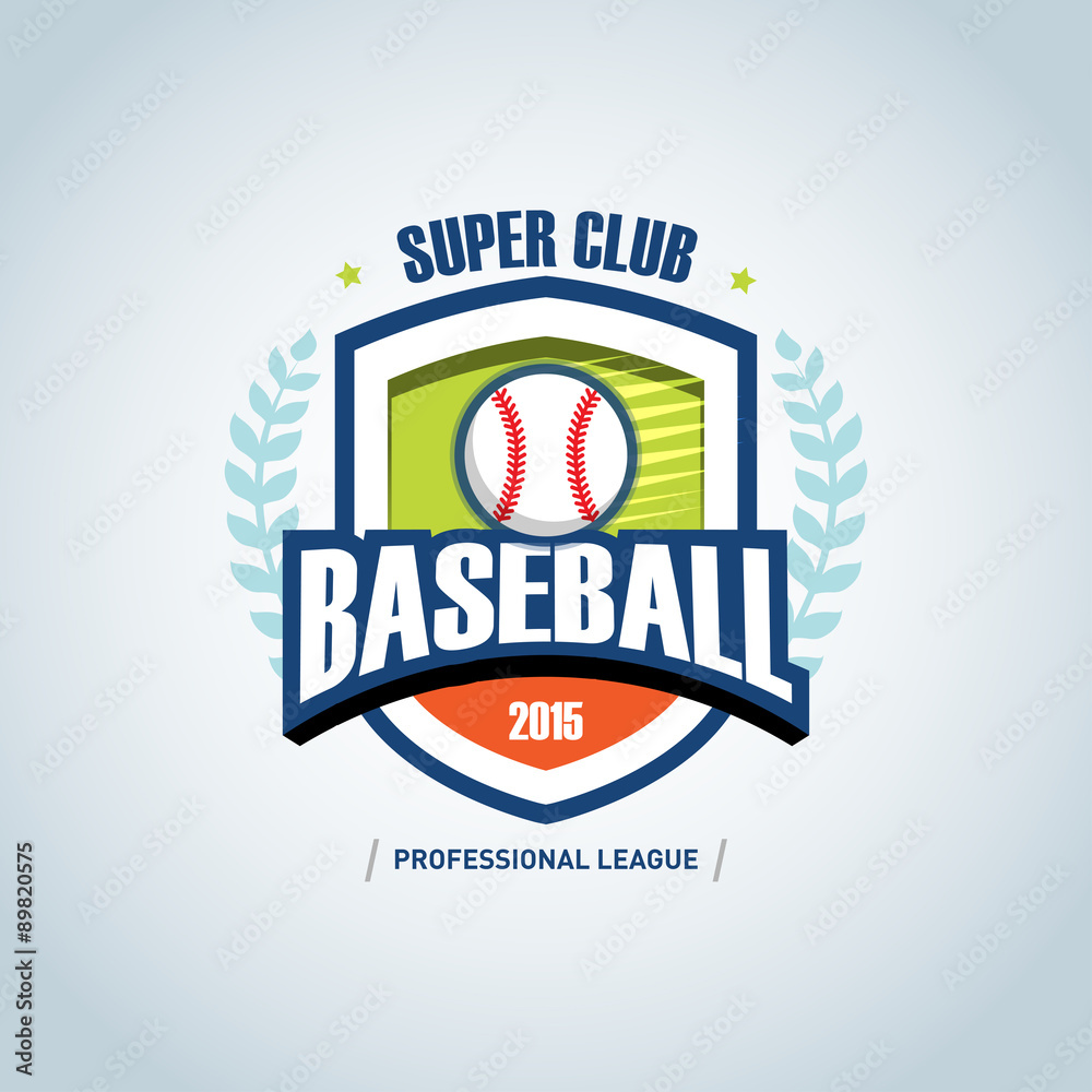 Baseball sport badge logo design template and some elements for logos ...