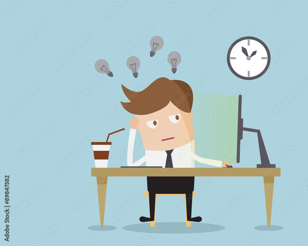 Businessman Have no Idea Stock Vector | Adobe Stock