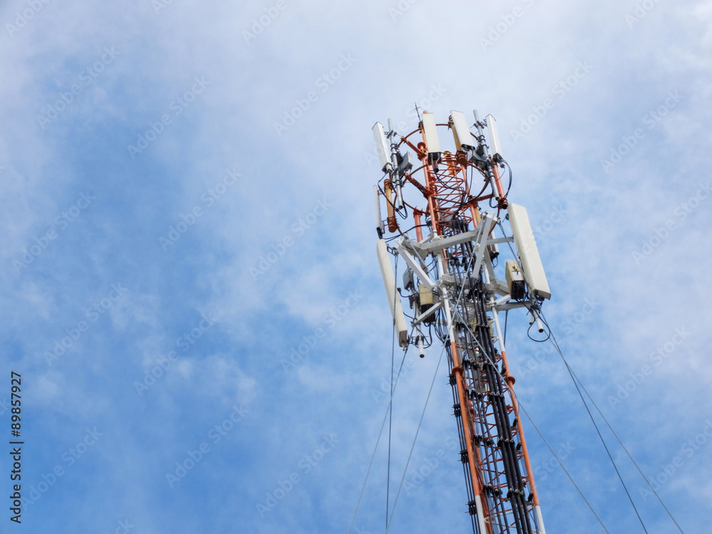 Cell site cell tower communication equipment Stock Photo | Adobe Stock