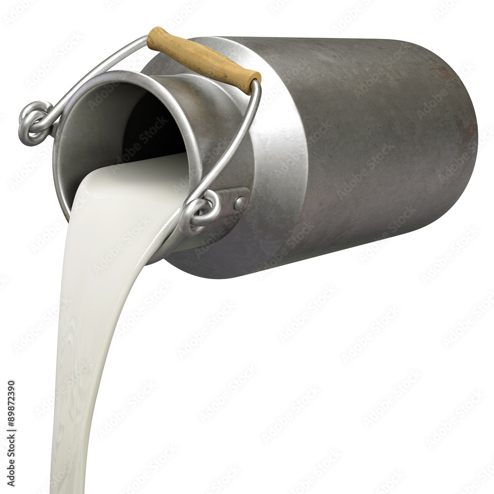 Milk bucket Stock Illustration | Adobe Stock