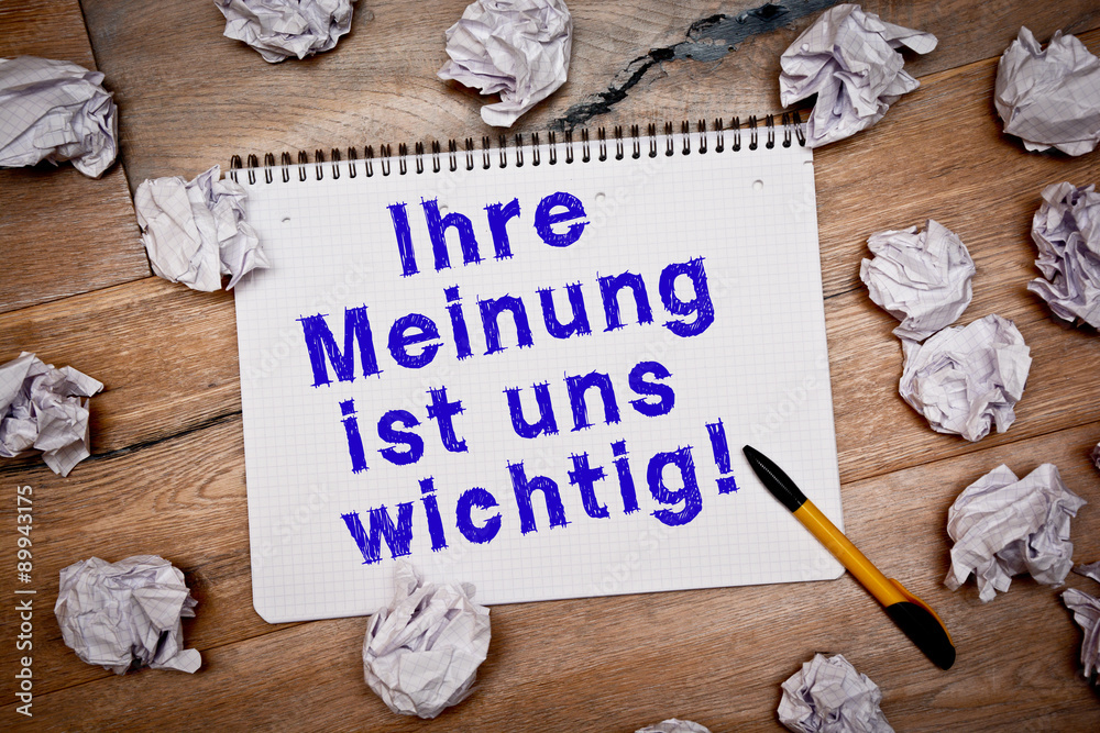 Ihre Meinung ist uns wichtig Stock-Foto | Adobe Stock