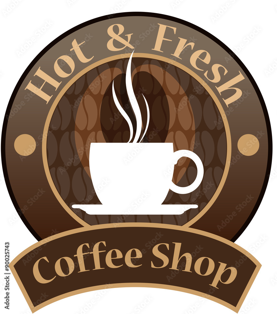Vector Coffee Shop symbol Stock Vector | Adobe Stock