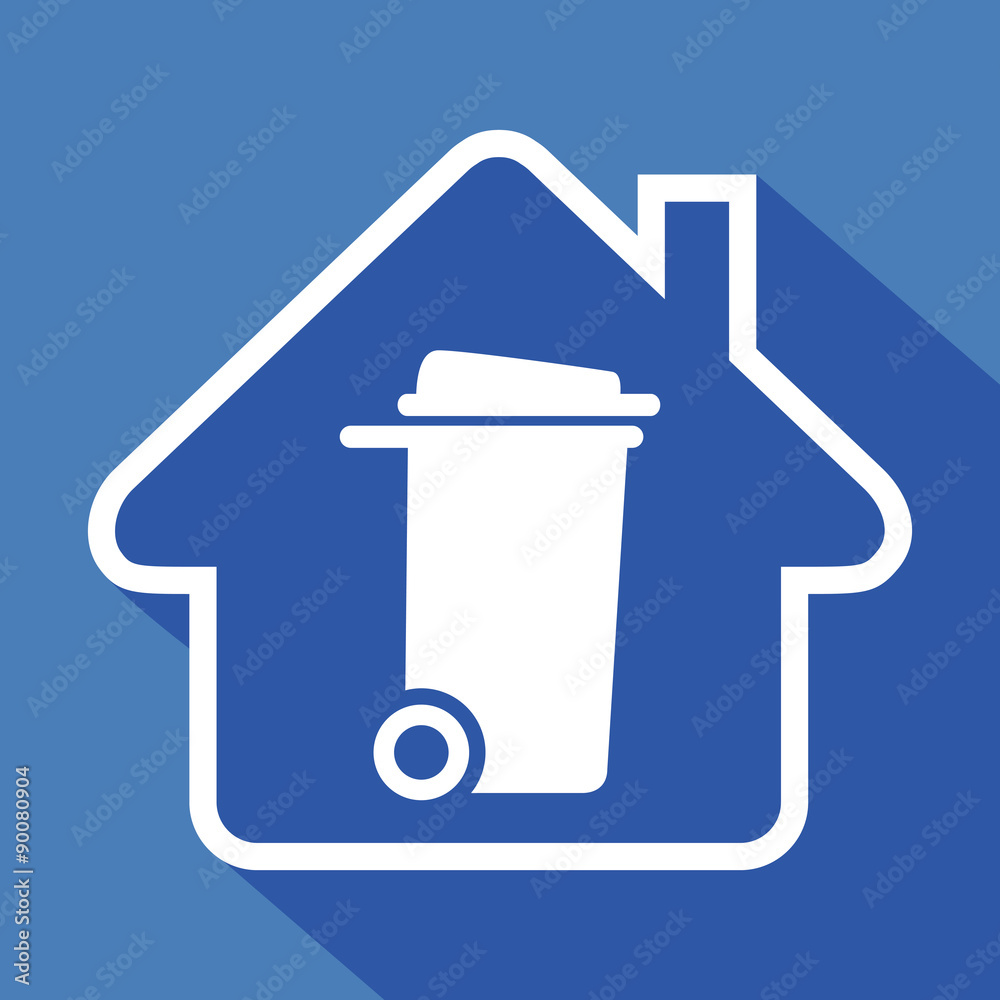 Vecteur Stock Logo Maison Et Poubelle Adobe Stock