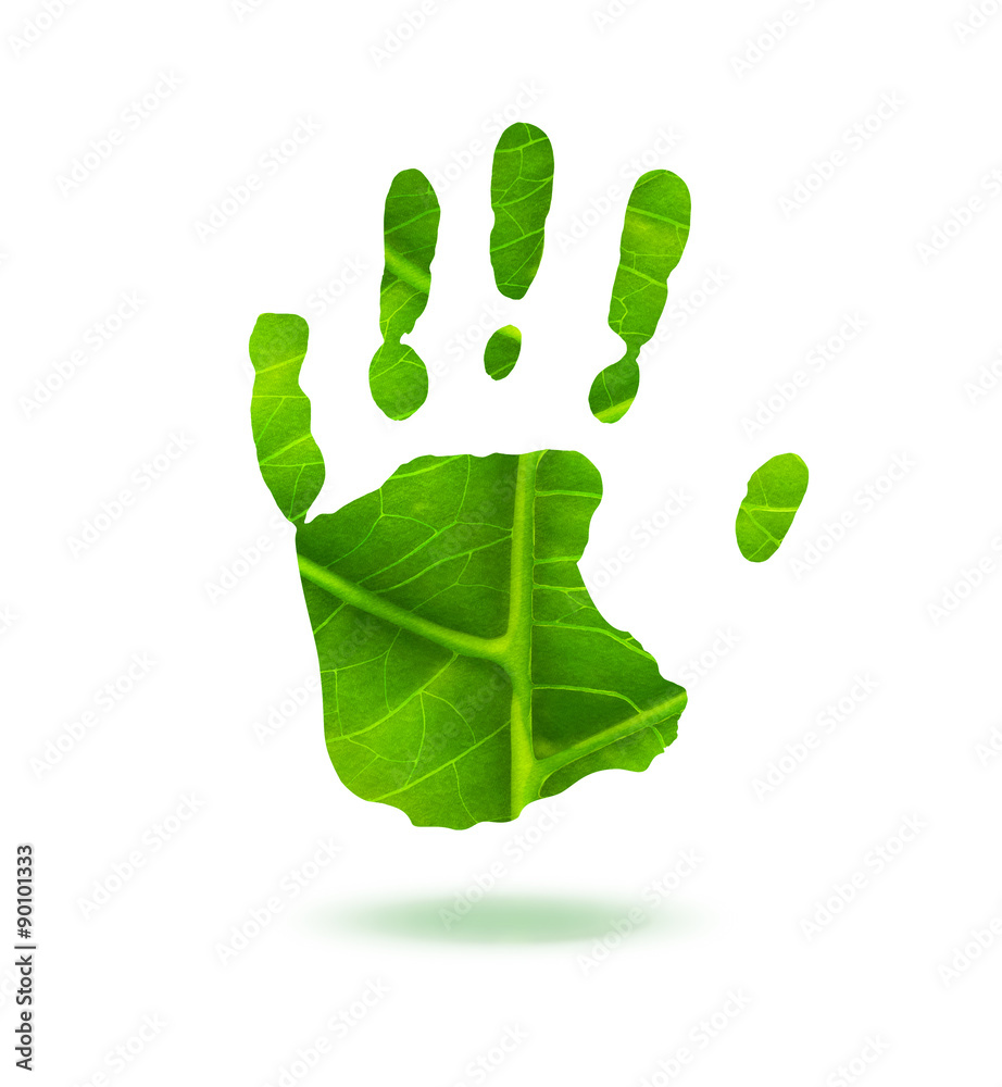 green handprint Stock Illustration | Adobe Stock
