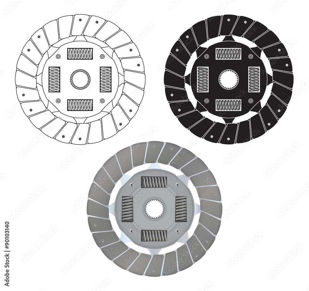 Clutch Disc Stock Vector | Adobe Stock
