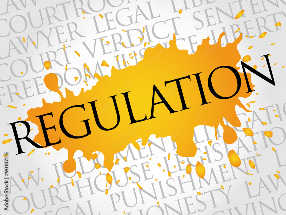 Regulation word cloud concept Stock Vector | Adobe Stock