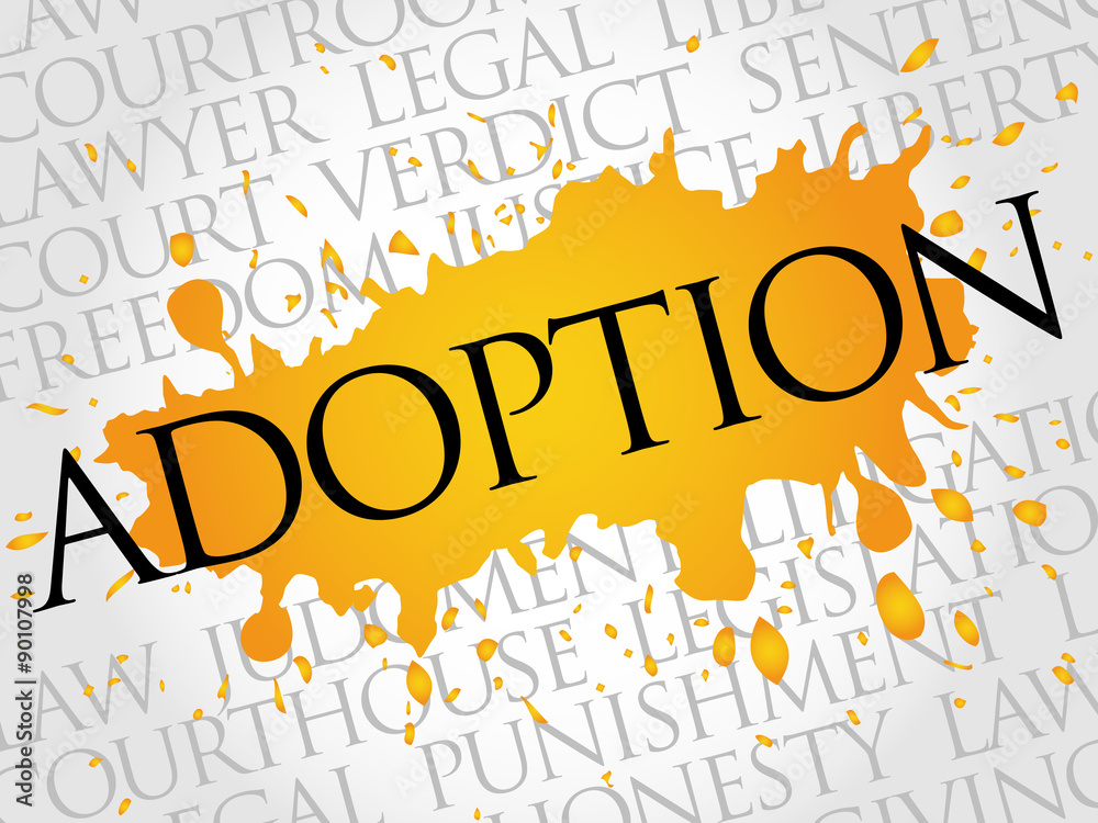 Adoption word cloud concept Stock Vector | Adobe Stock