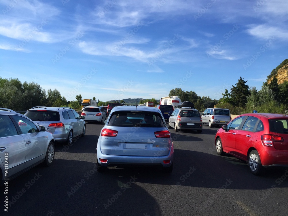 embouteillage sur l'autoroute Stock Photo | Adobe Stock