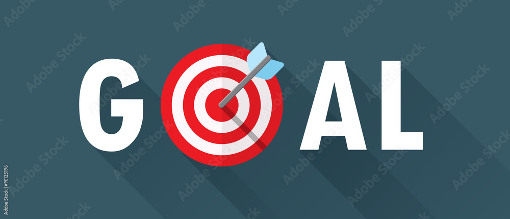 GOALS Text with Target Symbol Stock Vector | Adobe Stock