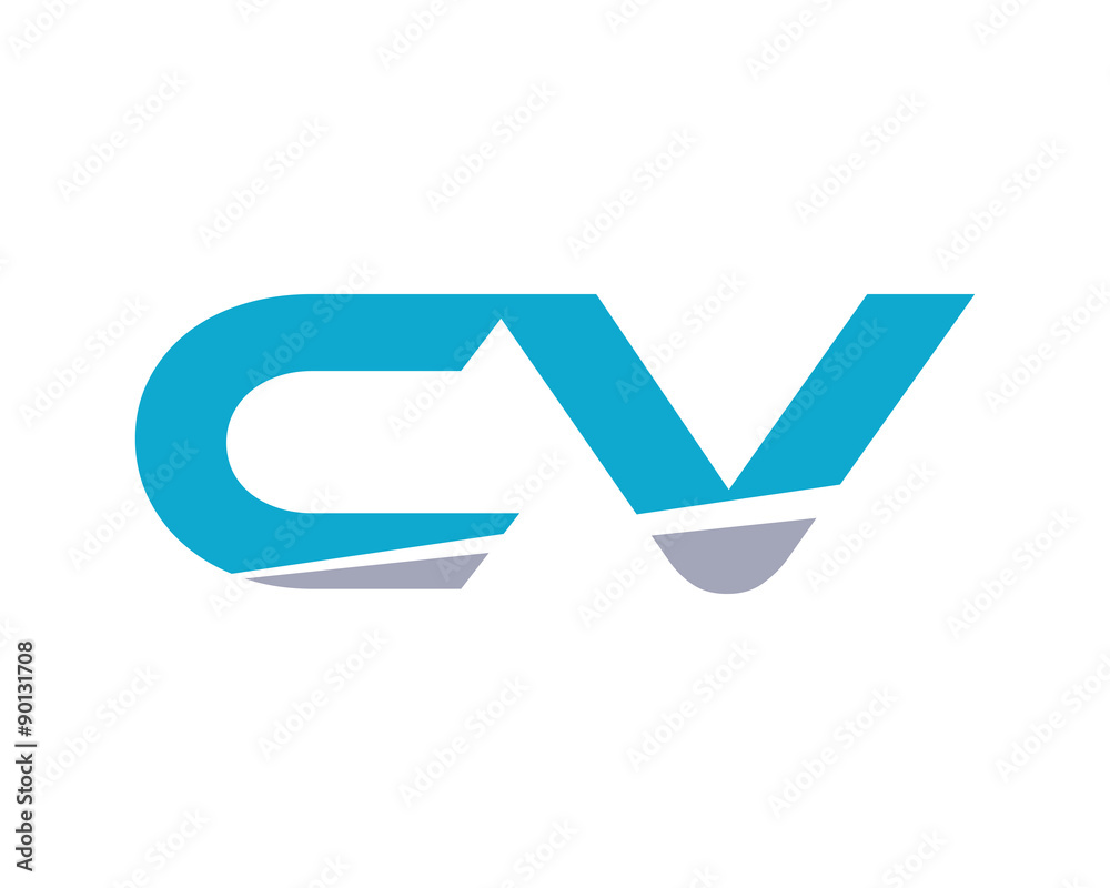 CV Letter Logo Modern Stock Vector | Adobe Stock