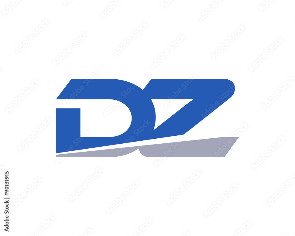 DZ Letter Logo Modern Stock Vector | Adobe Stock