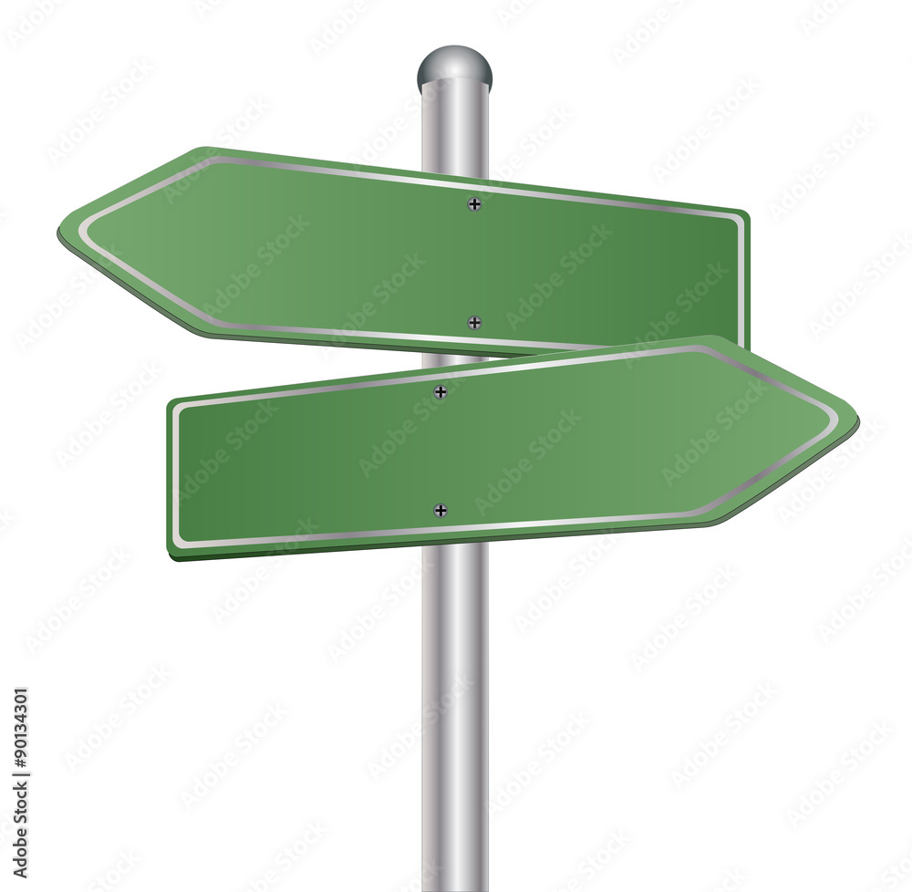 blank signs pointing in opposite directions Stock Vector | Adobe Stock