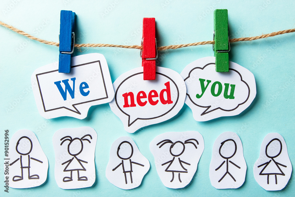 We need you Stock Photo | Adobe Stock