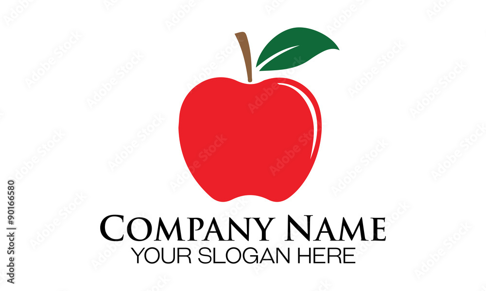 red apple logo vector Stock Vector | Adobe Stock